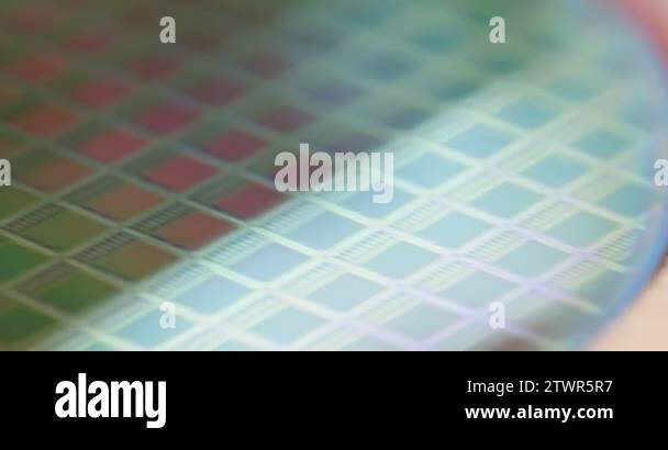 Macro footage of a Silicon wafer during manufacturing Stock Video Footage - Alamy