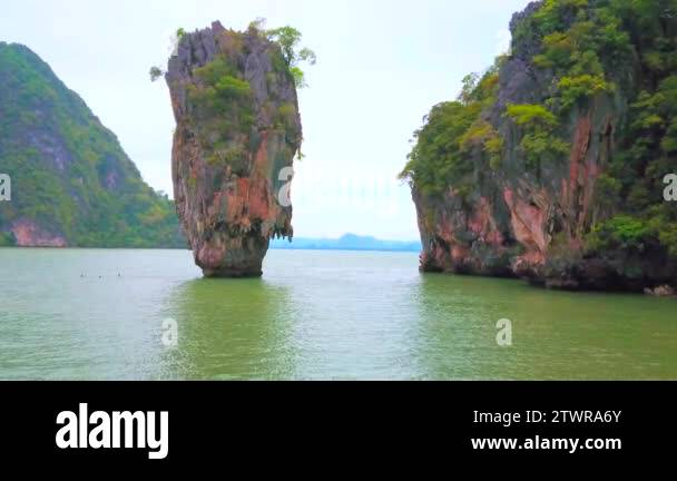The unique limestone finger-like karst formation of Ko Ta Pu island in ...