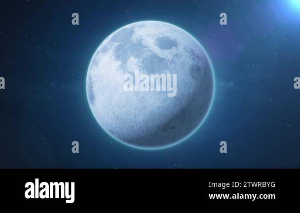 Beautiful HD Moonscape On Space Background/ Animation of a realistic ...