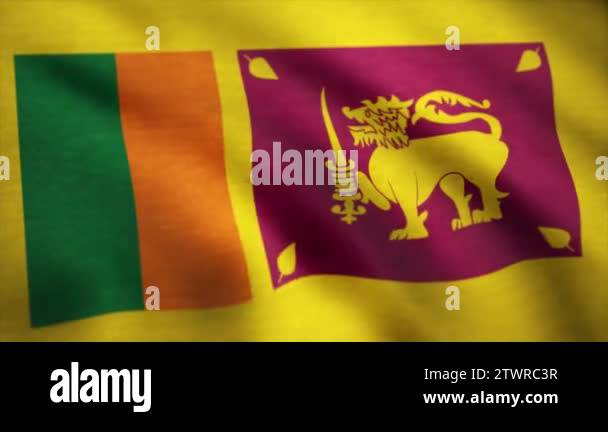 Animated flag of sri lanka - seamless loop. Sri Lanka Flag Close Up ...