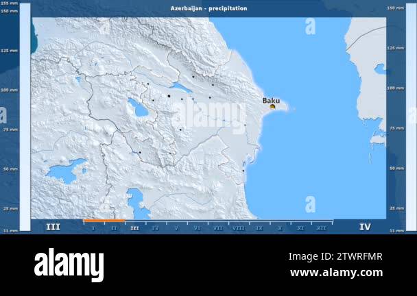 Precipitation by month in the Azerbaijan area with animated legend ...