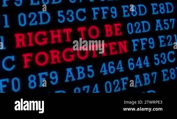 Right to be forgotten concept animation. Right to erasure in european ...