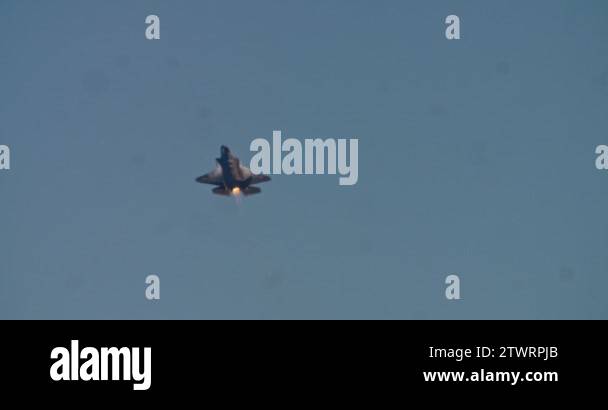 F-35 Stealth fighter performing high speed combat maneuvers Stock Video ...