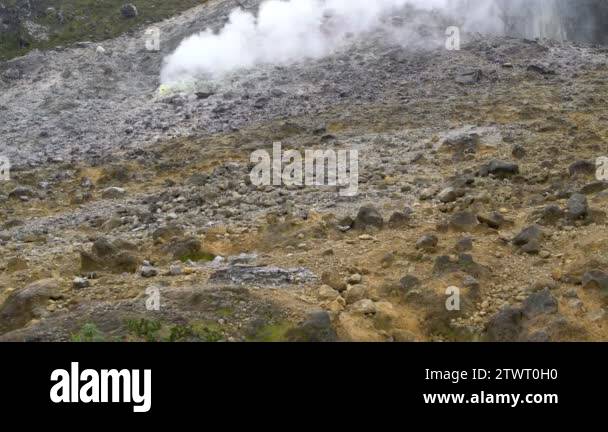 Fumarola on volcano Stock Video Footage - Alamy