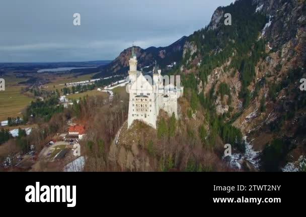 Neuschwanstein castle aerial view schwangau Stock Videos & Footage - HD ...