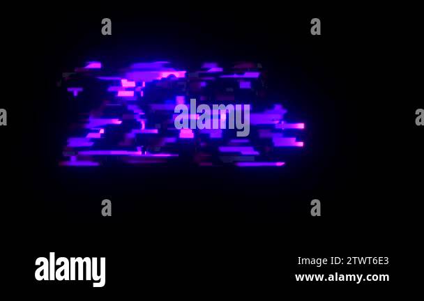 cool neon glitch 2019 text animation background logo seamless loop New quality universal ...