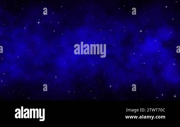 Night starry sky, dark blue dynamic space background with bright ...