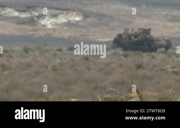 Idf Army Engineering vehicles in hot desert, Israel Stock Video Footage ...