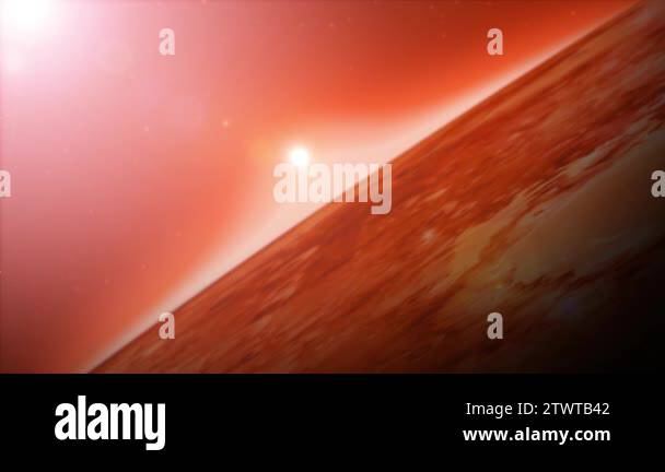 HD Mars Planet Surface Clip/ Animation of a realistic mars planet ...