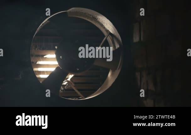 Slow rotating ventilation fan, Electric fan produce a current of air ...