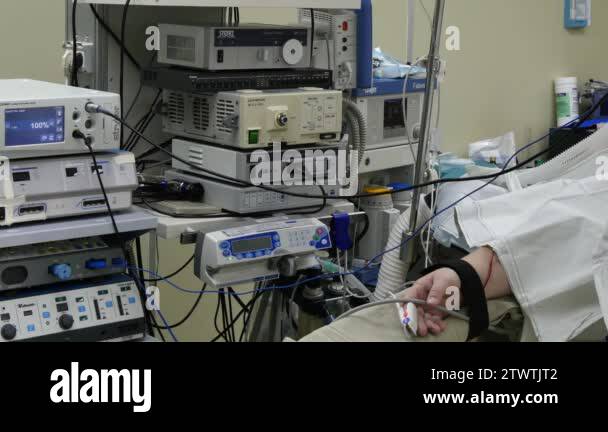 Patient hand abdominal laparoscopy in operating room Stock Video ...