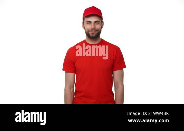 delivery, mail, people and shipping concept - happy man delivering ...