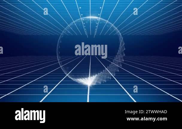 Animation of transparent white circle of glowing light appearing and ...