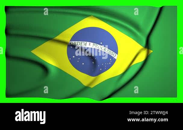 brazil Animation Flag Animation Green Screen Animation brazil Waving ...