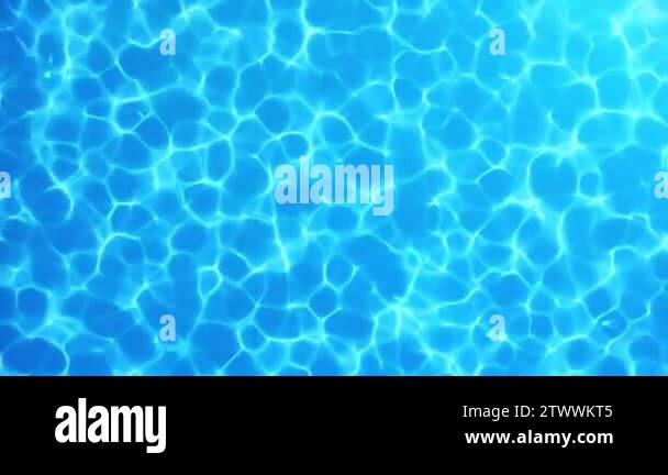 Water caustic backgoround. Pure, clean blue water in the pool. Seamless ...