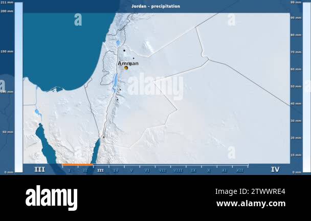Precipitation by month in the Jordan area with animated legend ...