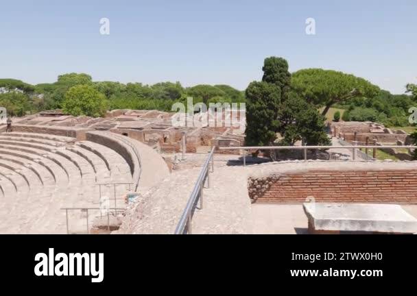 ancient Roman Theater in Ostia Antica, Rome, Italy. Ancient Roman ...