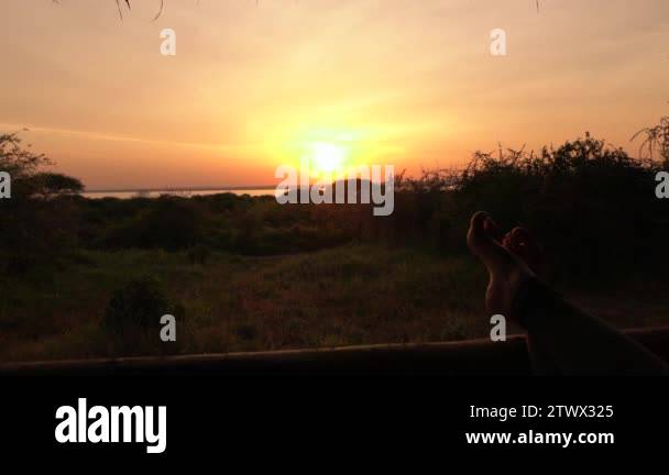 CLOSE UP: Young girl in luxury glamping Lake Burunge Tented Camp ...