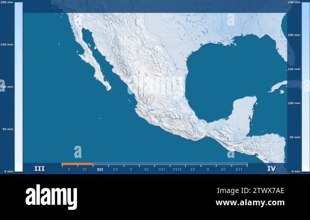 Precipitation by month in the Mexico area with animated legend - raw ...