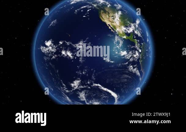 Planet earth rotation animation endless 3D done with NASA textures ...