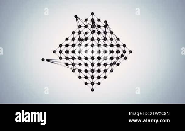 Futuristic animation of molecule structure. Scientific animation for your banner, text. Molecule ...