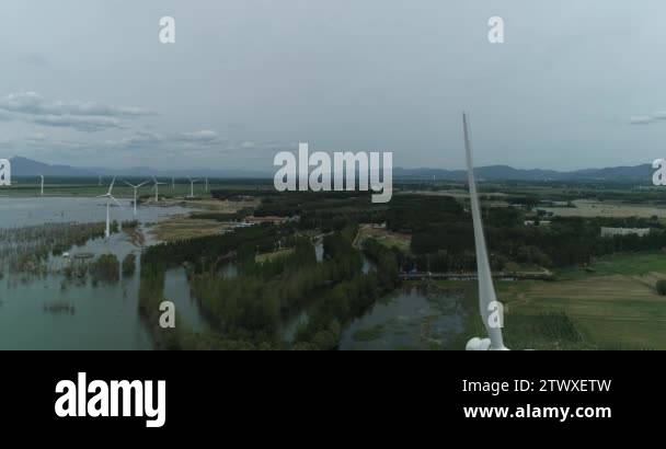Development of alternative energy in China. The wind turbine Park is ...