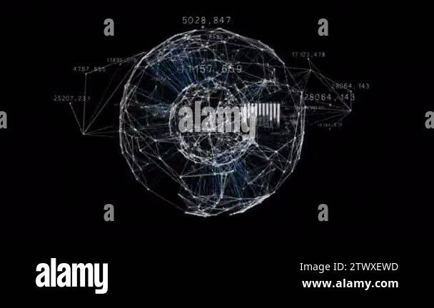 Beautiful 3d Animation of Global Business Network Rotating in Space ...