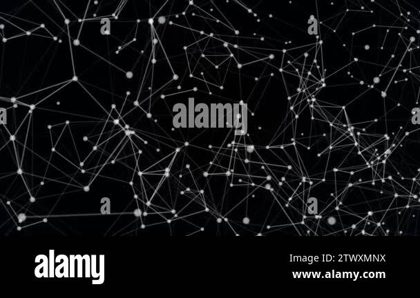 Abstract White Plexus Structure Evolving In Motion Background With