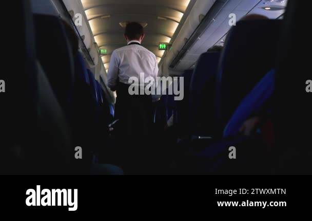 Flight attendants Cabin crew catering service - Full HD. Flight ...