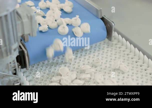 Close Up Footage of the Automatic Machine Production Process at a ...