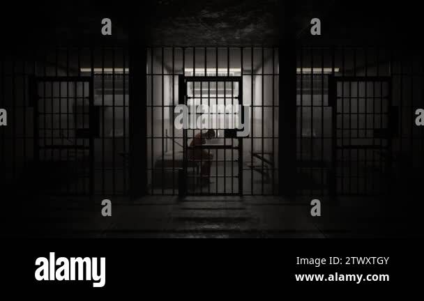 Criminal crime sitting prison cell law penitentiary Stock Videos ...