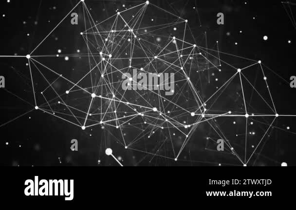 Abstract plexus shapes. Digital, communication and technology background with lines and dots ...