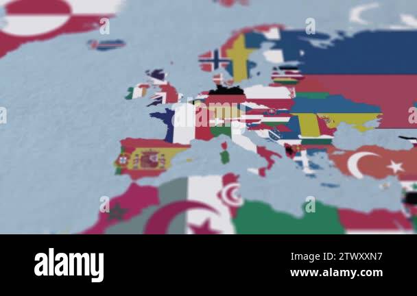 Europe map borders outline Stock Videos & Footage - HD and 4K Video ...