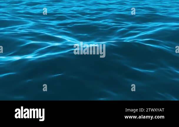 Water Surface Background/ Animation of a 4k loop blue ocean seascape ...