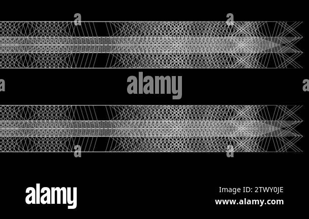 Flowing geometric pattern in graphic style, black background Stock ...