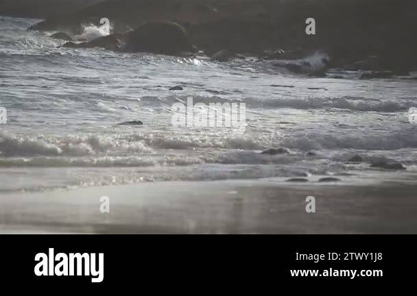 Dramatic wave crashing rocks Stock Videos & Footage - HD and 4K Video ...