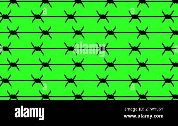 Seamless wallpaper barbed wire. Green screen footage. animation Stock ...