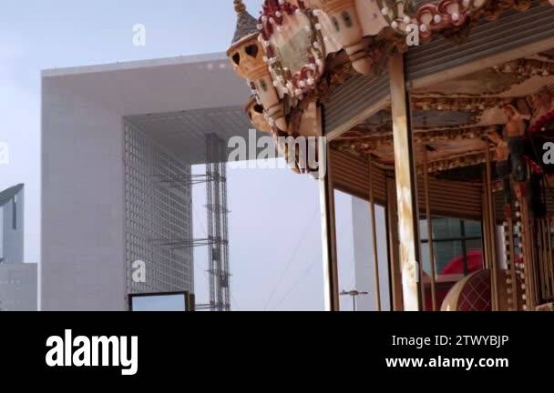 Static clip of working carousel with Great Arc of the Defense on the ...