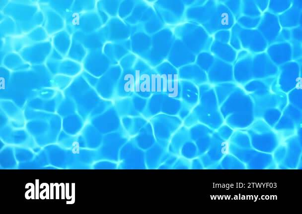 Water caustic backgoround. Pure, clean blue water in the pool. Seamless ...