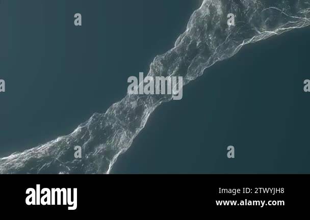 Beautiful Water Whirl Blue Color in Tube on White Background. Animation ...