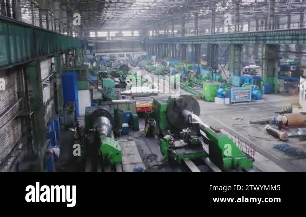 Workshop for preparing rolls. Machining of machine parts. Rolling ...