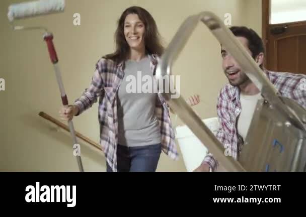 Woman carrying ladder tools Stock Videos & Footage - HD and 4K Video ...