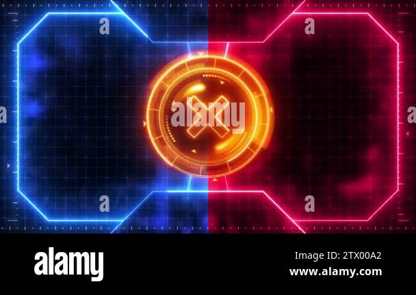 Futuristic sports game loop animation. Versus fight background. Radar ...