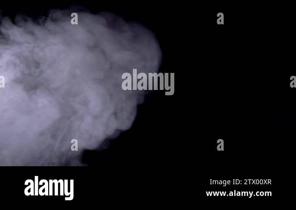 Realistic smoke, fog, haze isolated on black background, screen mode for blending overlay effect ...