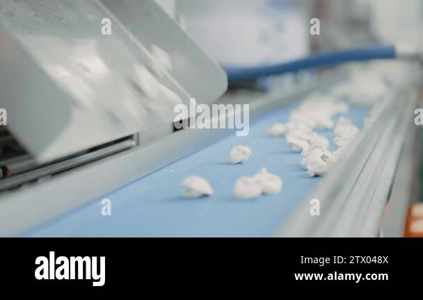 Close Up Footage of the Automatic Machine Production Process at a ...