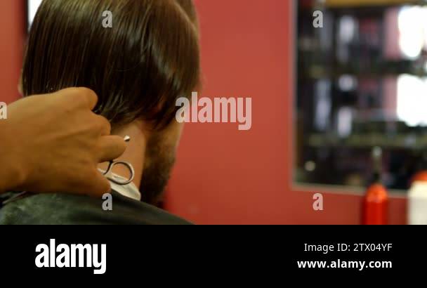 Man getting hair trimmed barbershop Stock Videos & Footage - HD and 4K ...