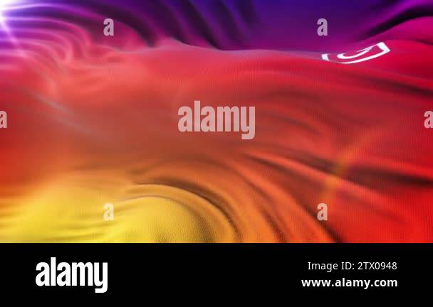 INSTAGRAM ICON flag waving on sun. Seamless loop animation with highly ...