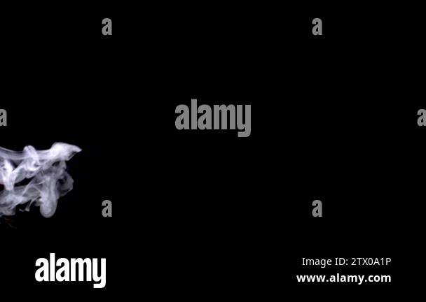 Realistic smoke, fog, haze isolated on black background, screen mode ...