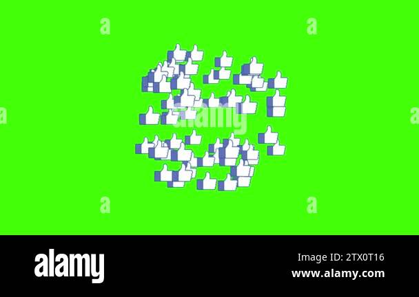 many Like icons explosion from center overlay animation background new ...