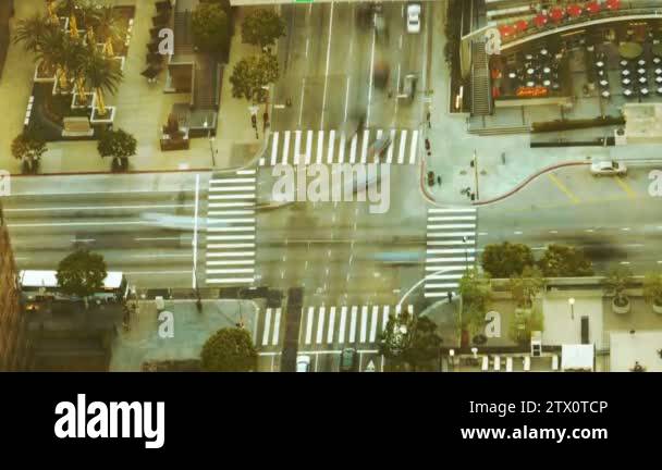 Busy Intersection in Downtown at Rush Hour Stock Video Footage - Alamy